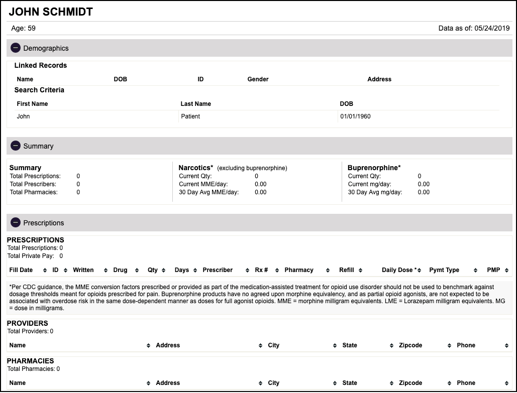 PDMP Report Module within NextGen Office